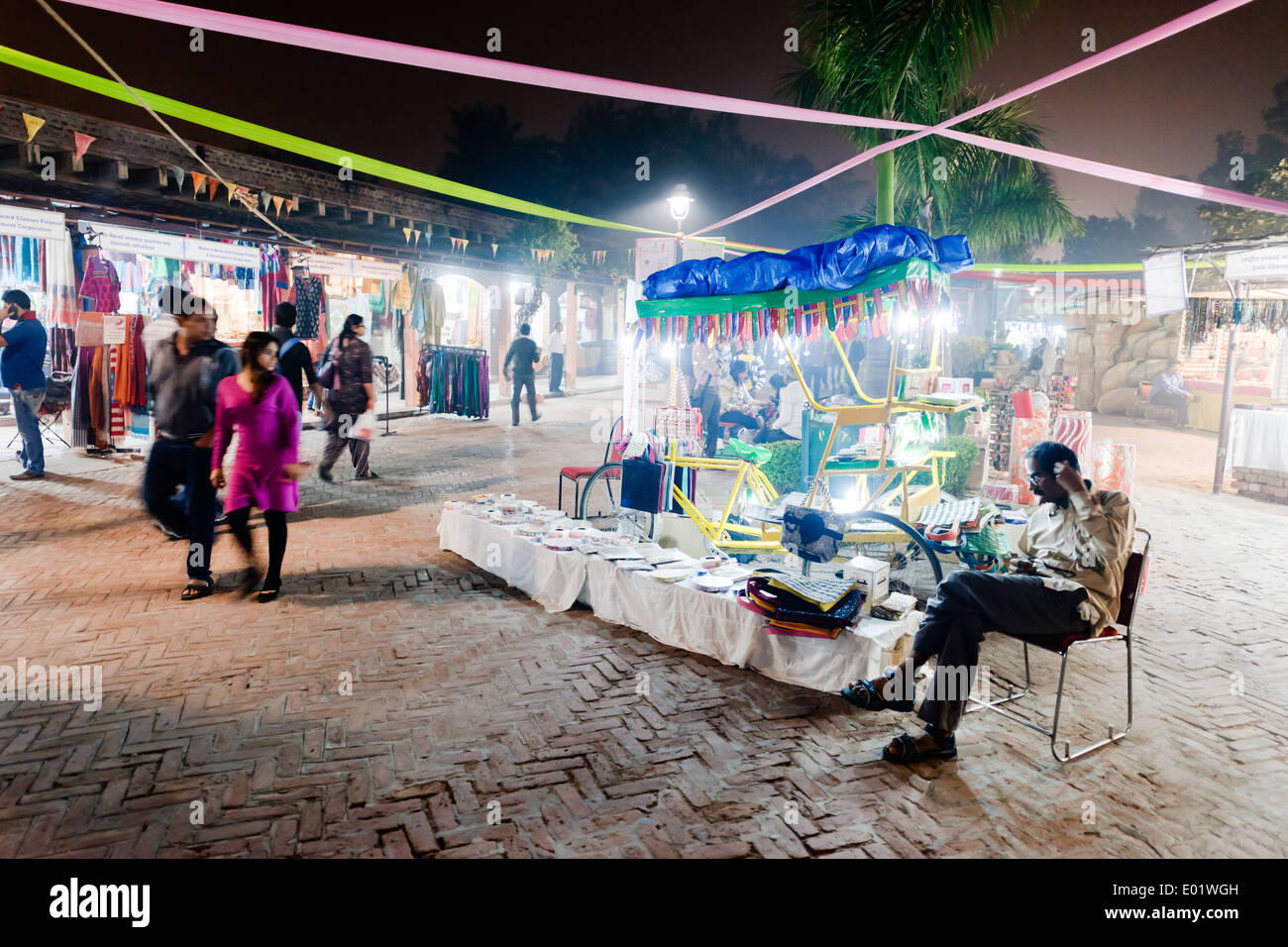 Dilli Haat hand craft market in New Delhi, India Stock Photo - Alamy