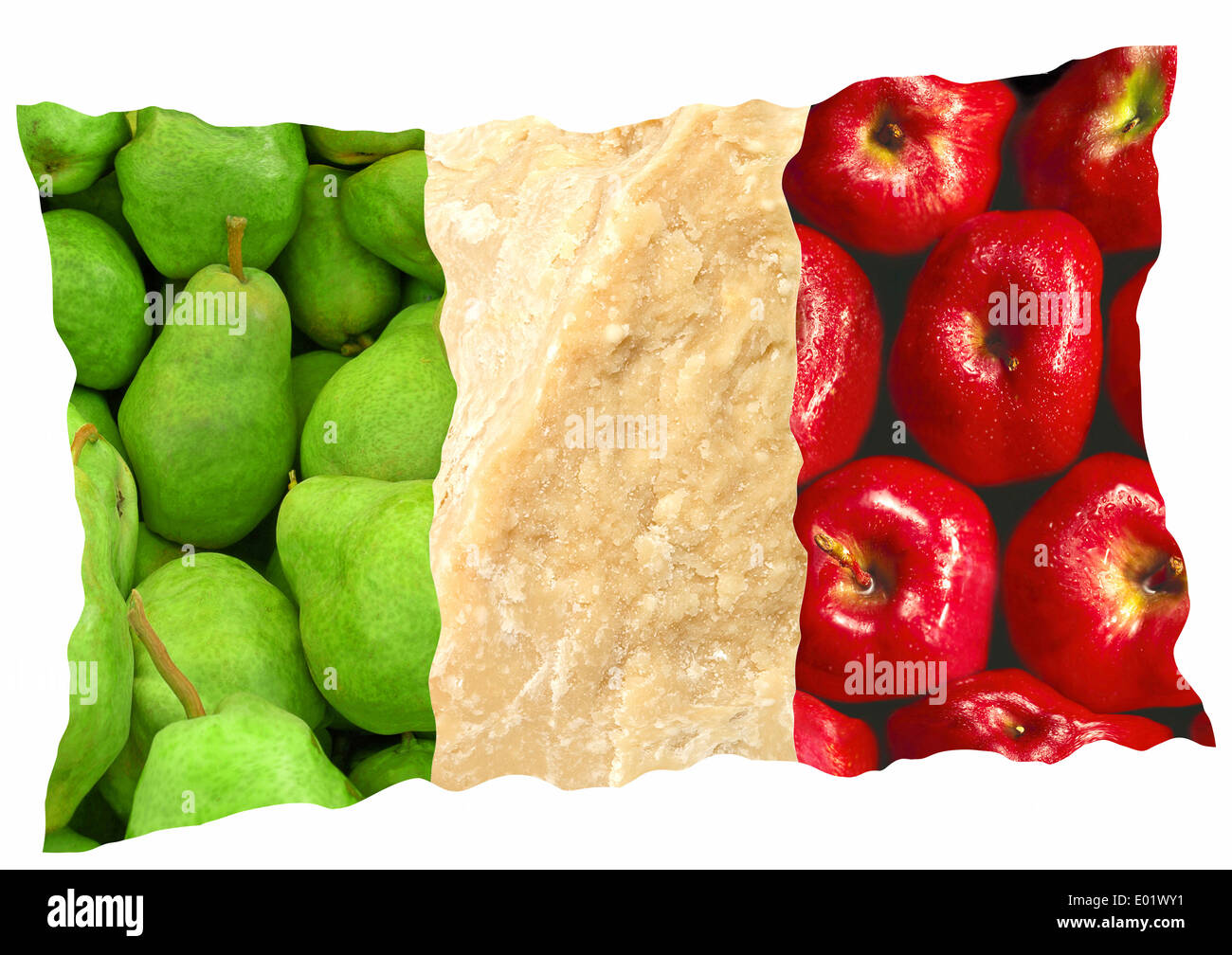 Flag mediterranean cuisine italian cut outs travel expo hi-res stock ...