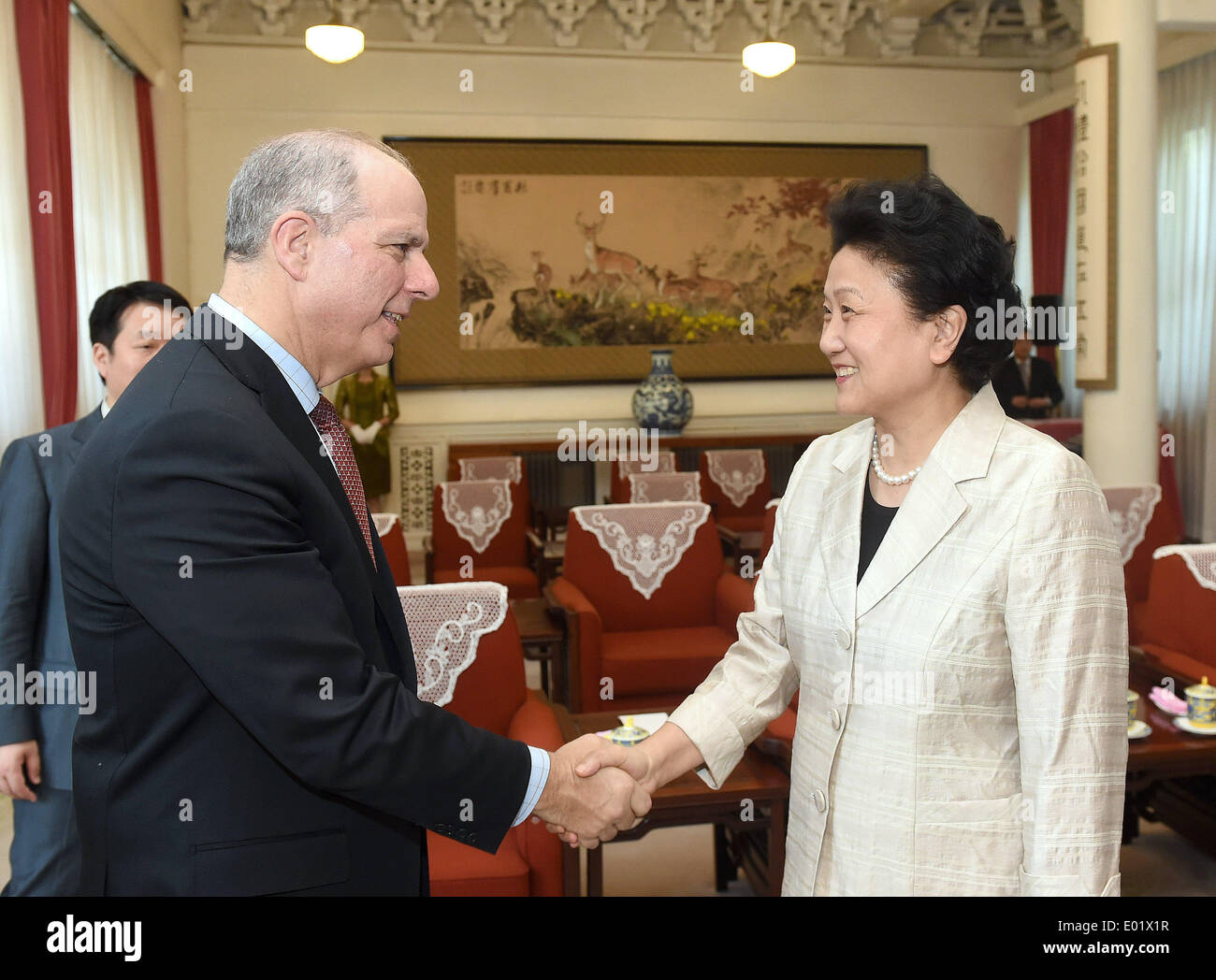 Beijing, China. 29th Apr, 2014. Chinese Vice Premier Liu Yandong (R ...