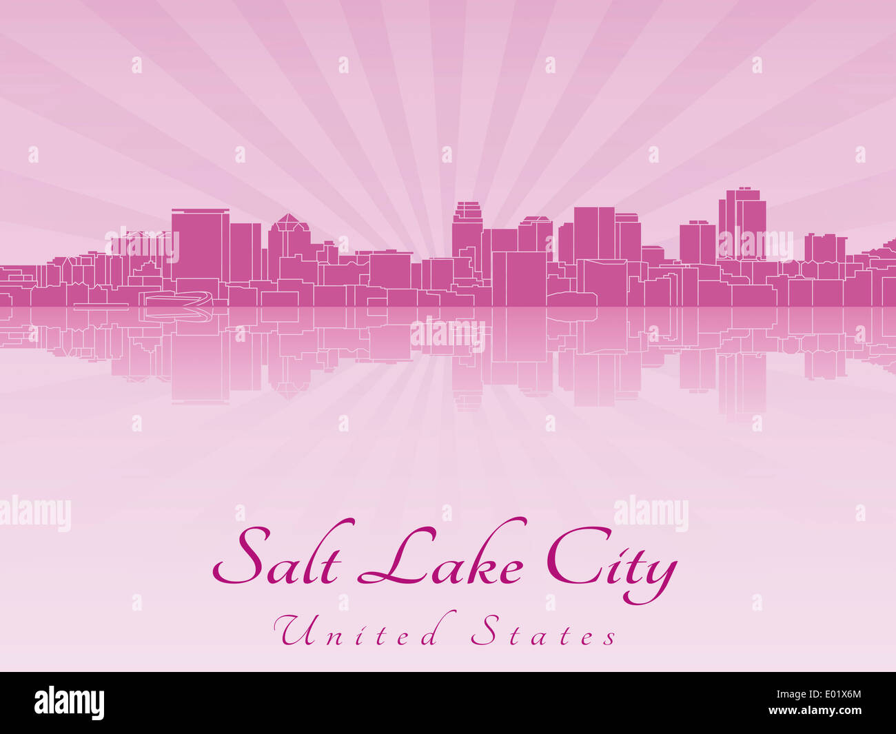 Salt Lake City skyline in purple radiant Stock Photo - Alamy