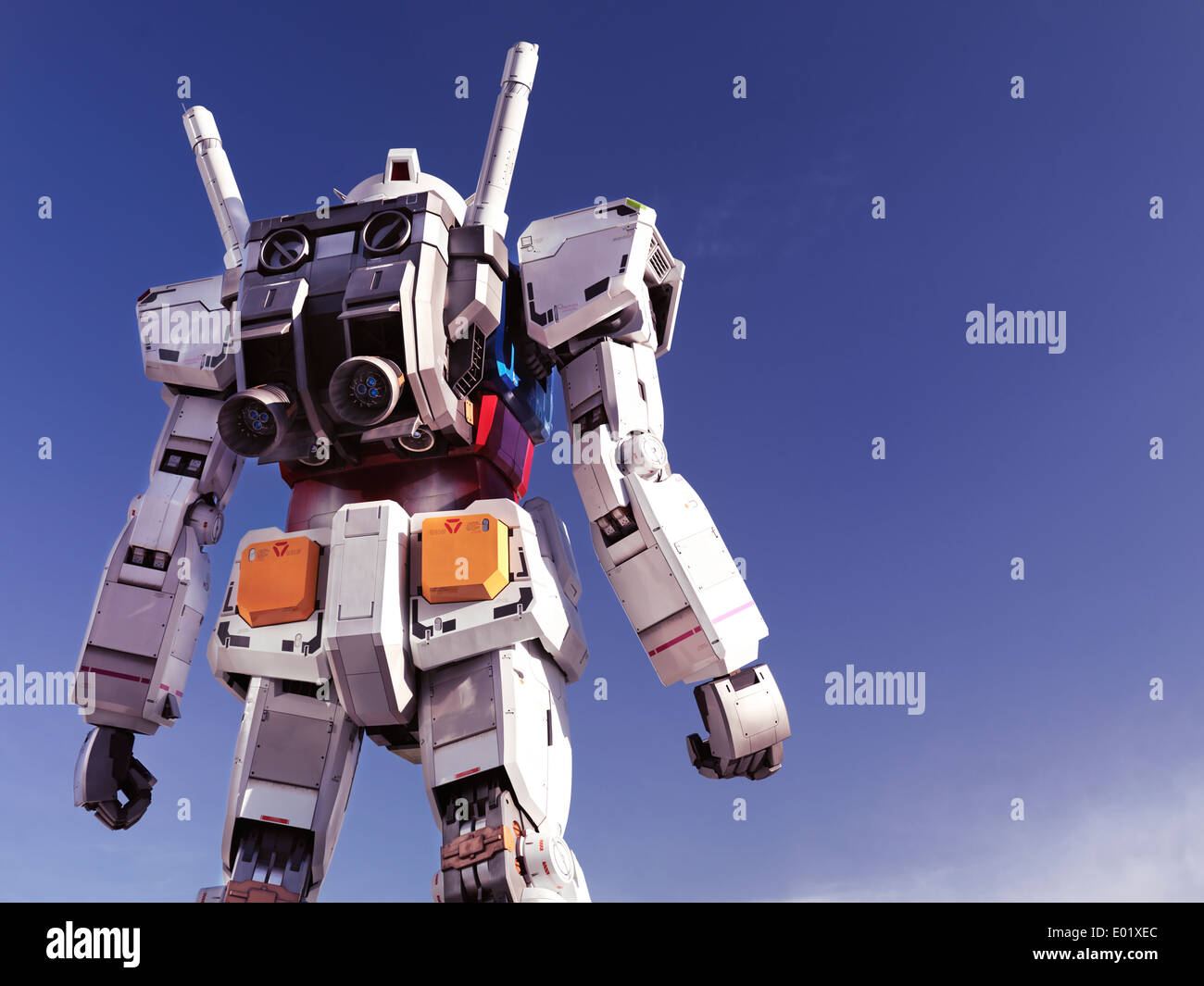 Gundam statue rear view at Diver City, Odaiba, Tokyo, Japan Stock Photo ...