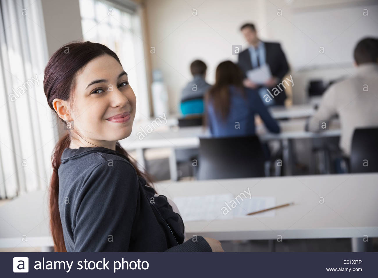 High school students teacher classroom hi-res stock photography and ...