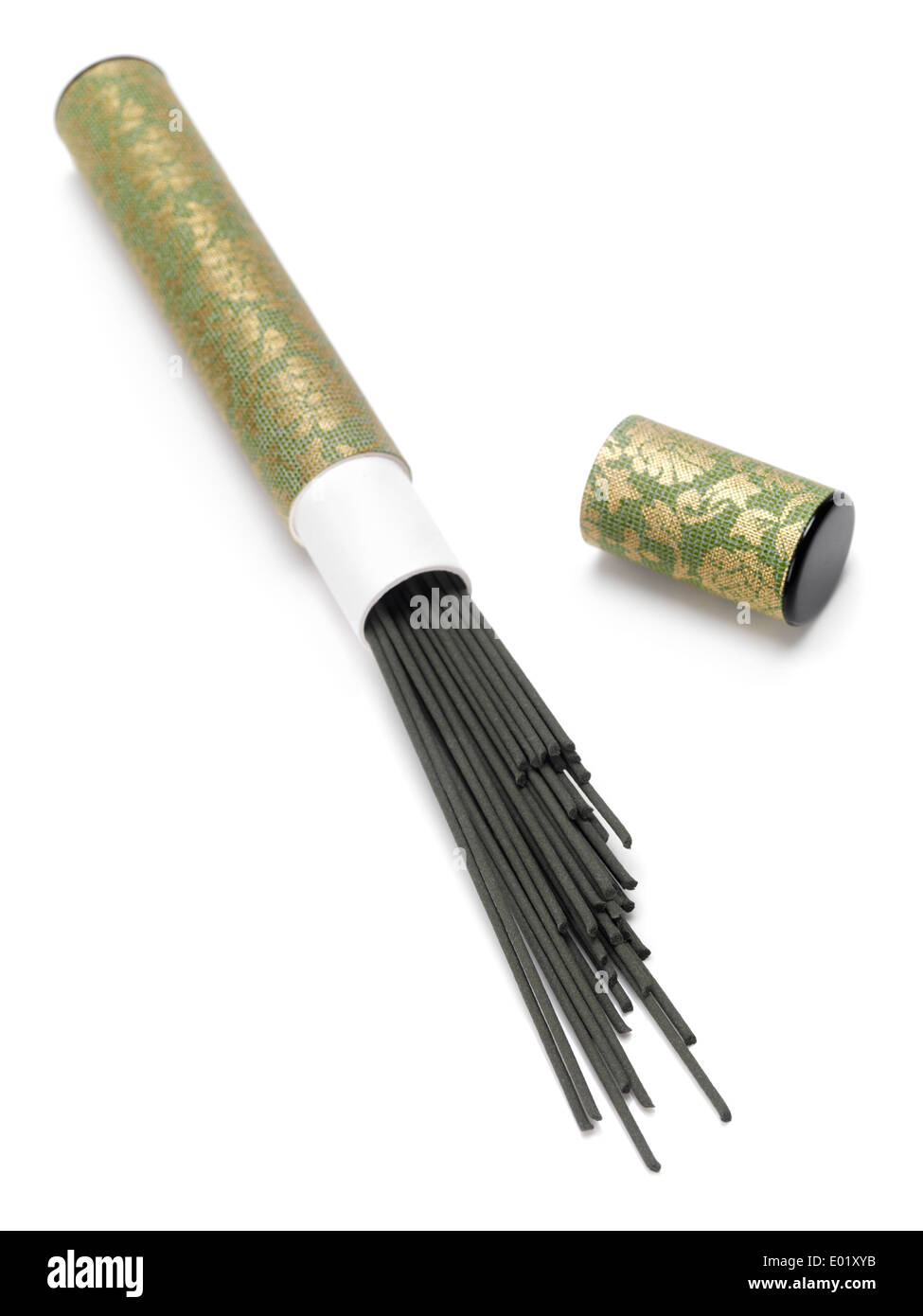Japanese incense sticks in a holder isolated on white background Stock ...