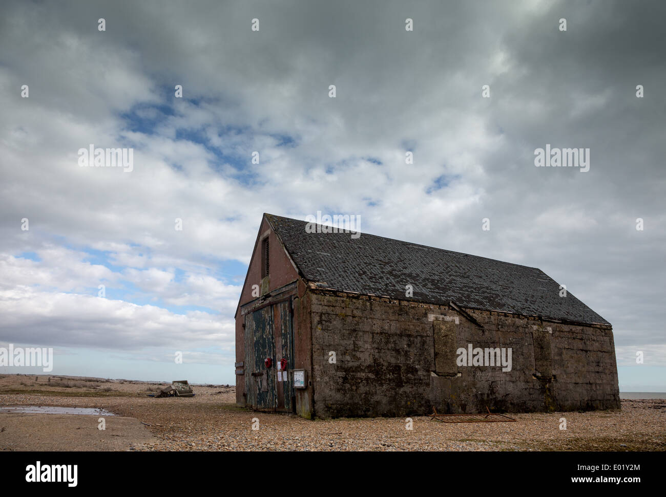 The Mary Stanford Lifeboat house at Dungeness Kent Spring 2014 Stock ...