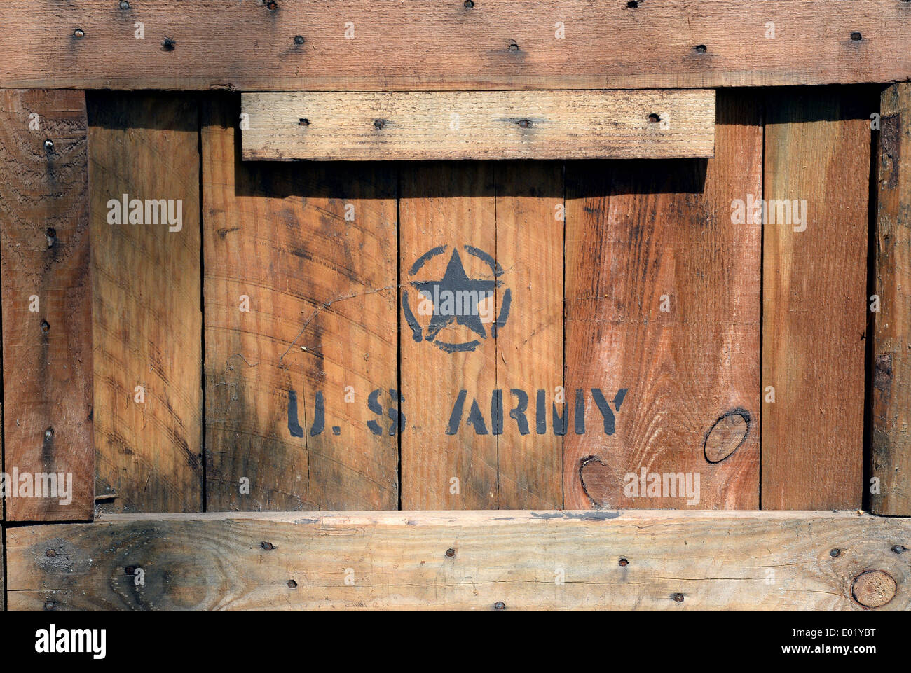 Potsdam, Germany. 29th Apr, 2014. A wooden US Army box is part of a ...