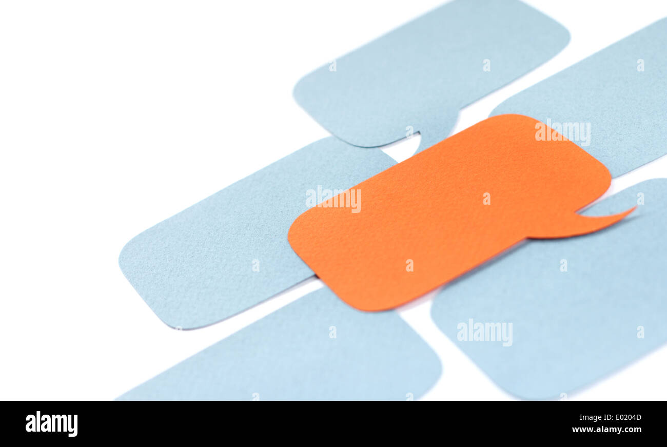 Different opinion concept, paper dialog boxes over white Stock Photo ... Different opinion concept, paper dialog boxes over white Stock Photo ...