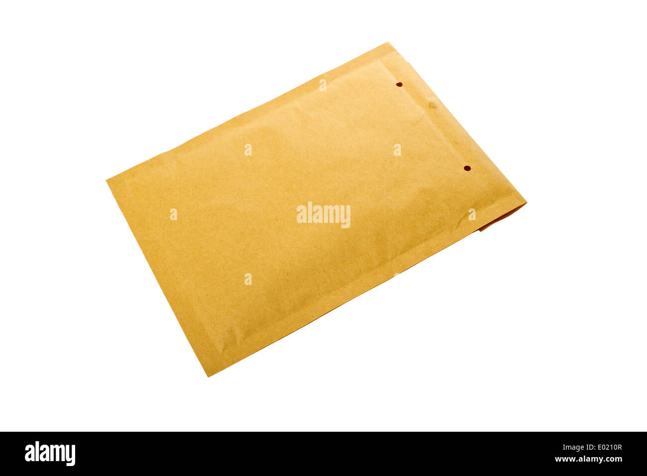 Blank yellow document envelope on white background Stock Photo - Alamy