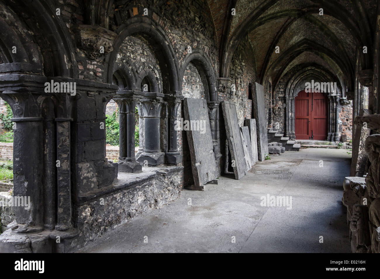 Cloister / ambulatory at the Sint-Baafsabdij / St Bavo’s Abbey, Ghent ...