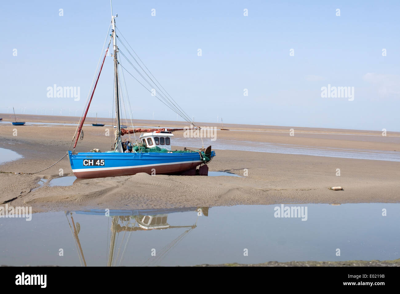 sail fishing boat moored the the beach Stock Photo - Alamy