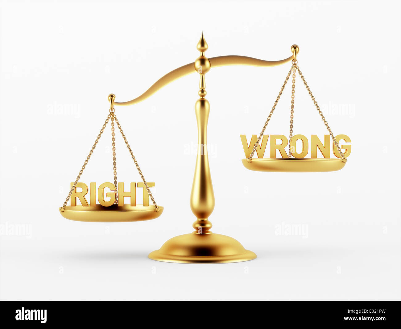 Justice Scale Concept isolated on white background Stock Photo - Alamy