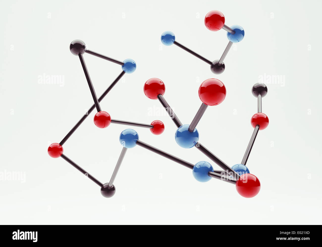 High resolution 3d molecular structure on white background Stock Photo ...