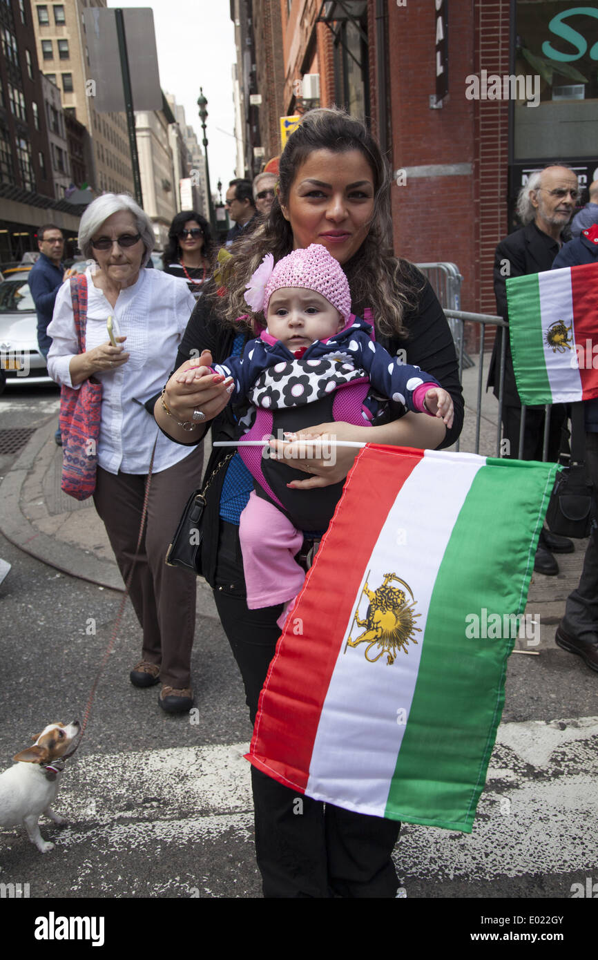 Iranian mother with baby watch the Persian Parade on Madison Ave. in ...