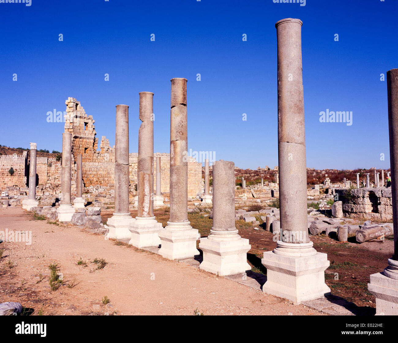 ancient Agora Perge Turkey Stock Photo - Alamy