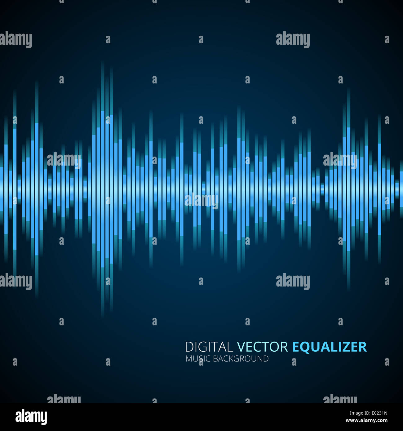 Abstract vector blue equalizer background Stock Photo - Alamy