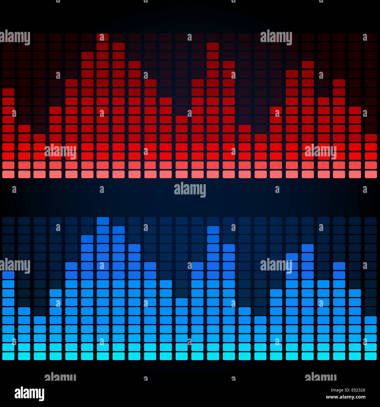 Two colors simple equalizers, abstract technology vector background ...