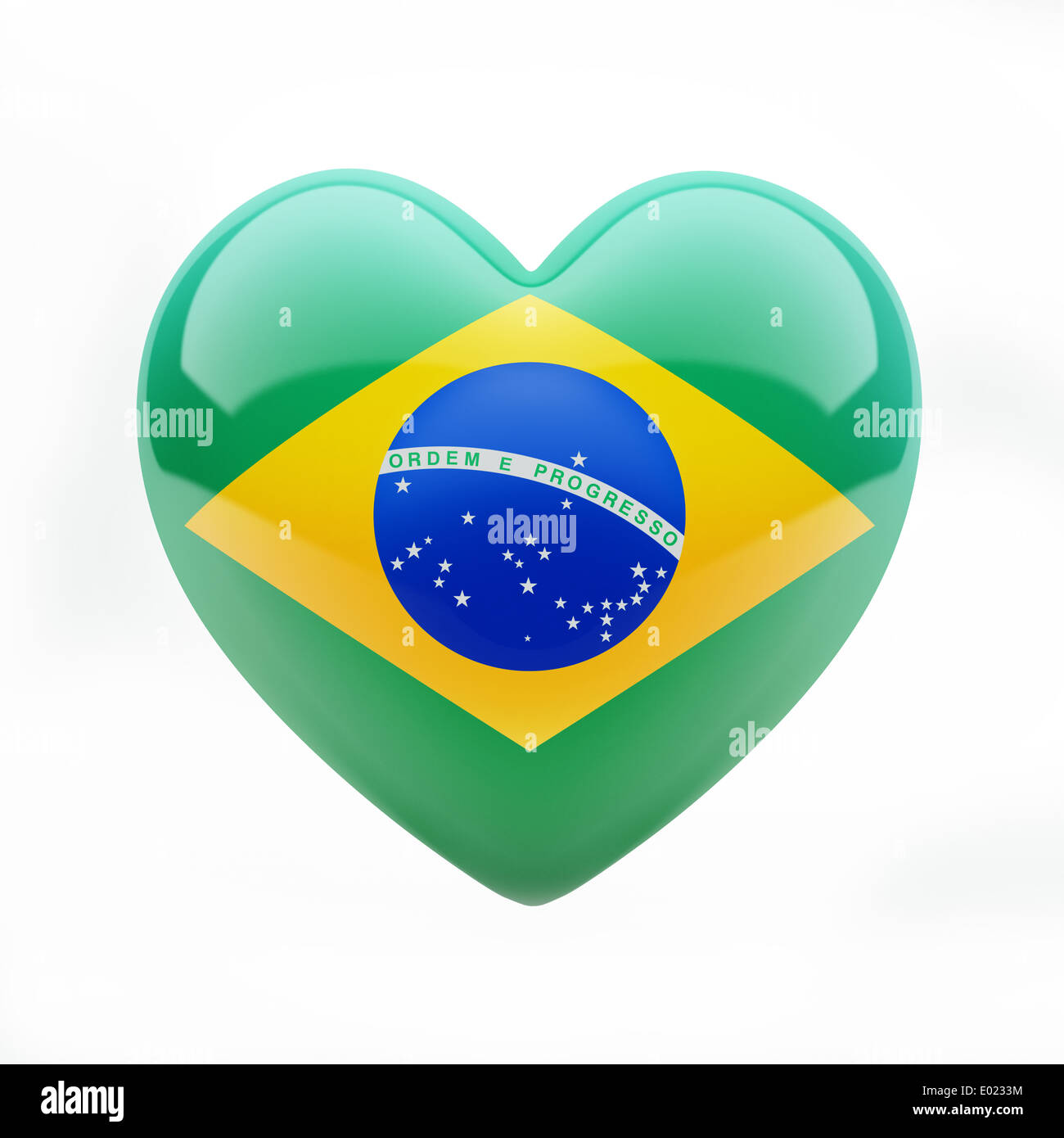 High Resolution Colourful Brazil Heart Stock Photo - Alamy