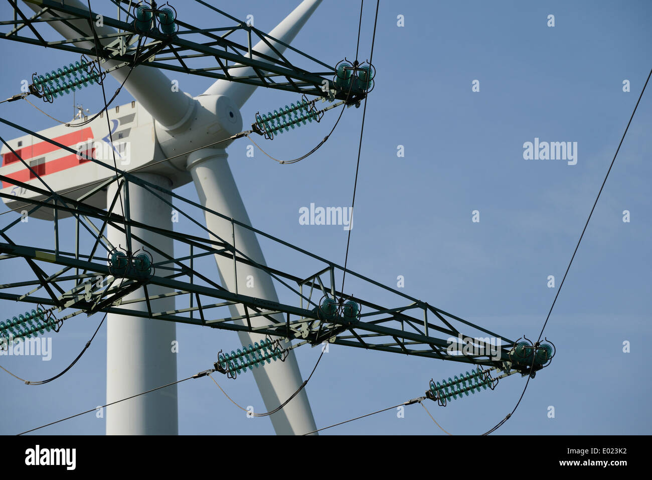 GERMANY Brunsbuettel, Repower 5M with 5 MW wind turbine and grid steel ...