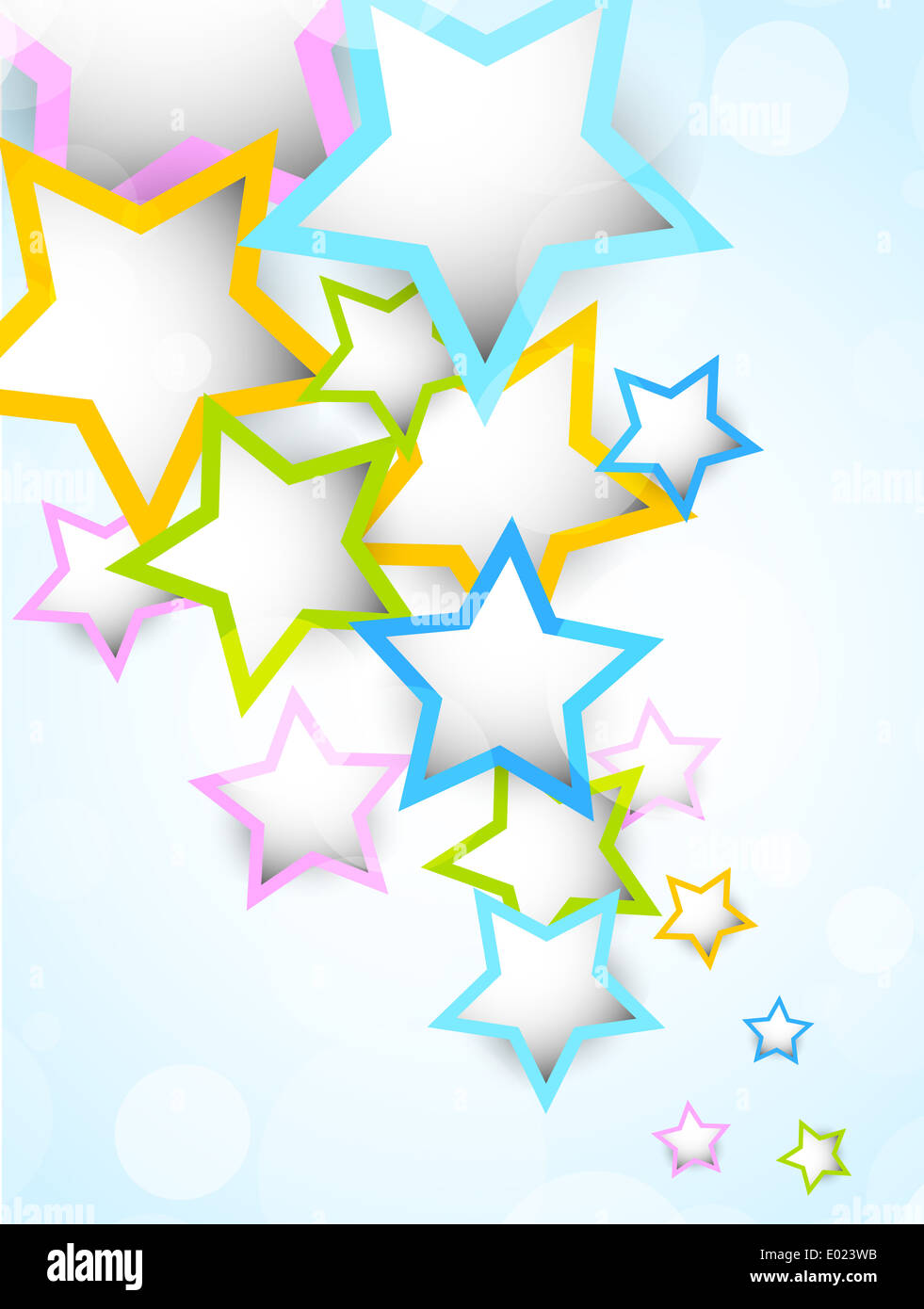 Bright background with colorful stars. Abstract illustration Stock ...