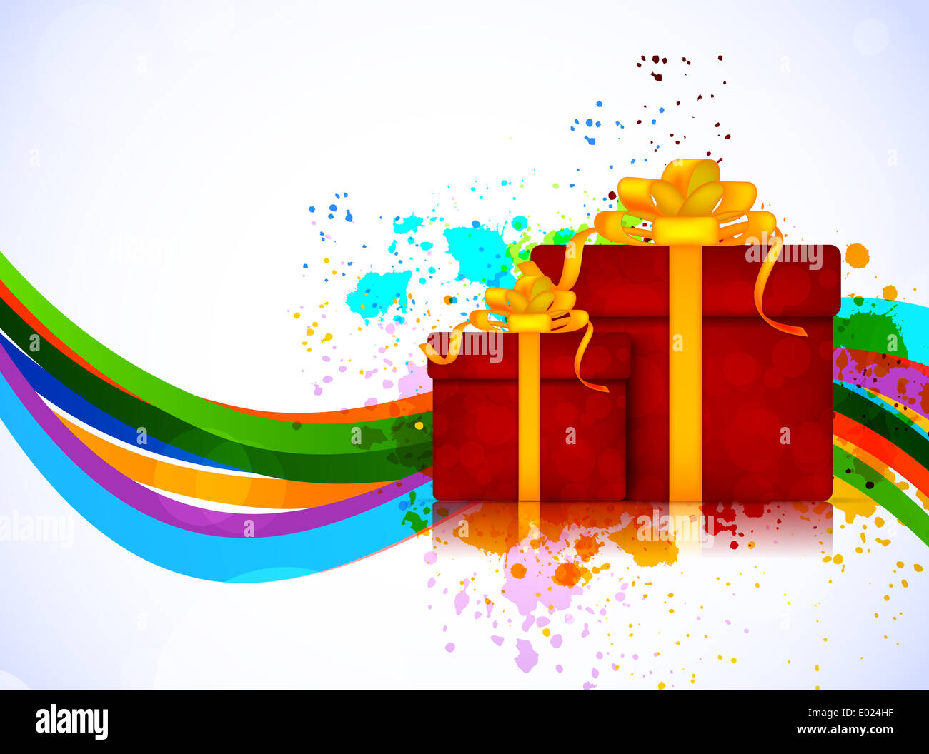 Bright background with box. Abstract colorful illustration Stock Photo ...