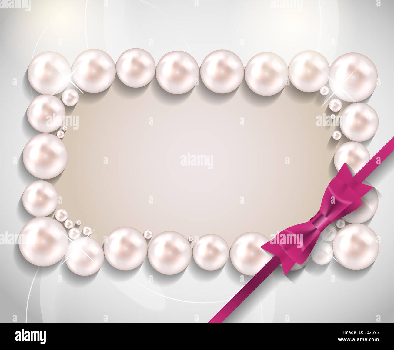 Beauty Pearl Frame Background Vector illustration Stock Photo - Alamy