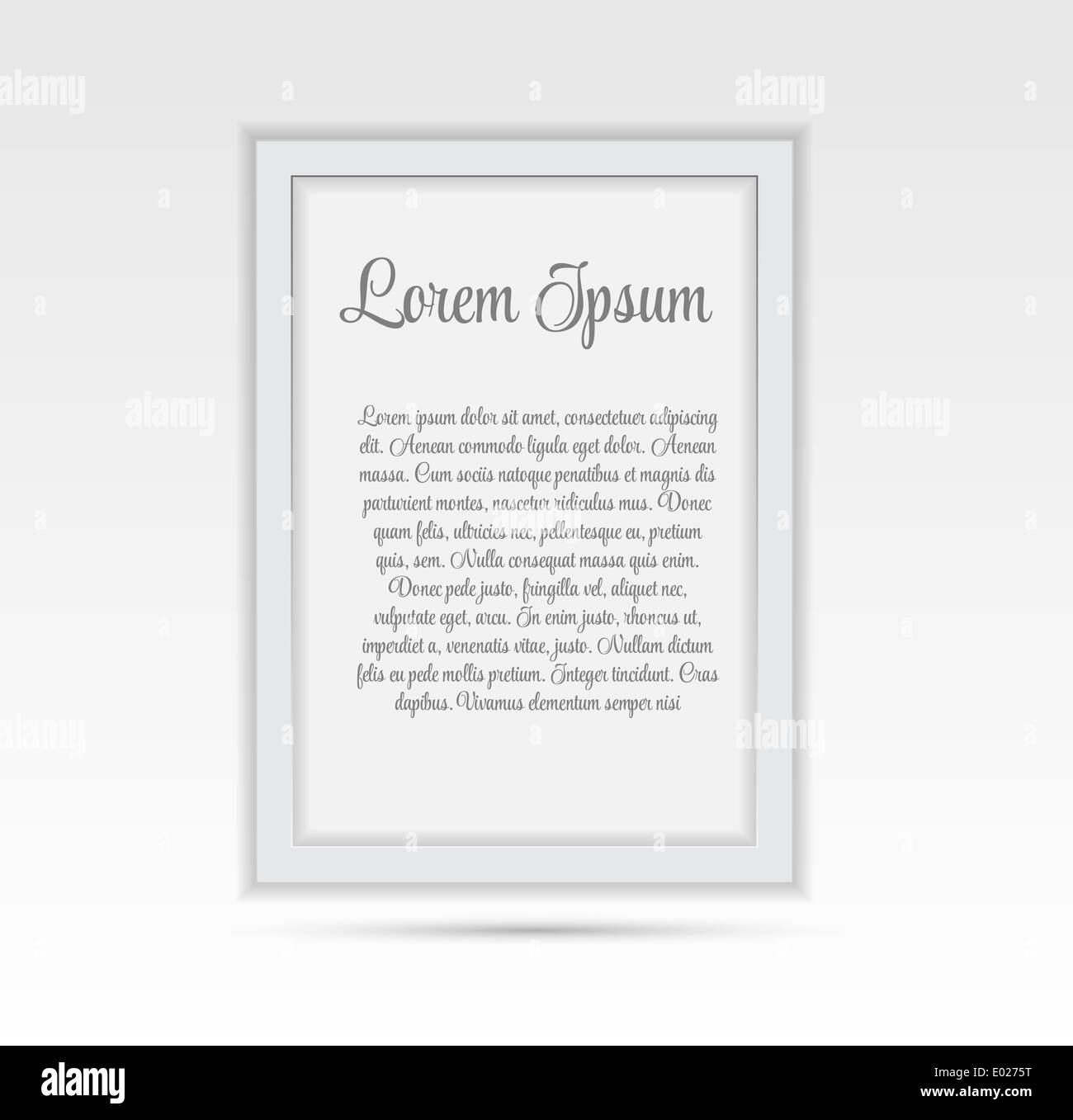 Frame on Wall for Your Text and Images, Vector Illustration Stock Photo ...