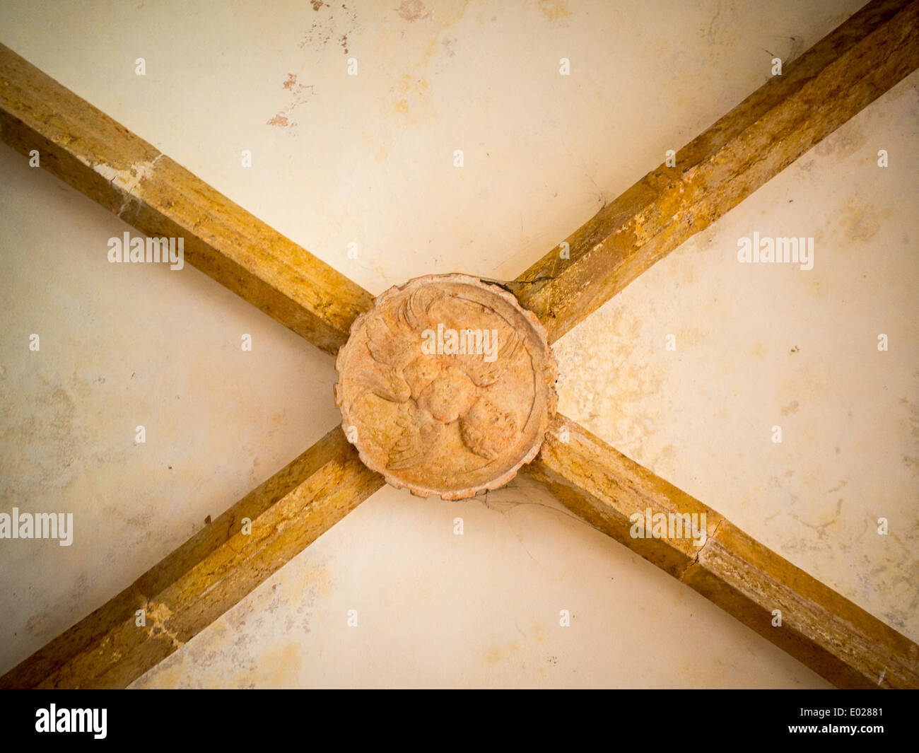 Ceiling boss detail of coridor of Convento de Cristo, Tomar Stock Photo ...