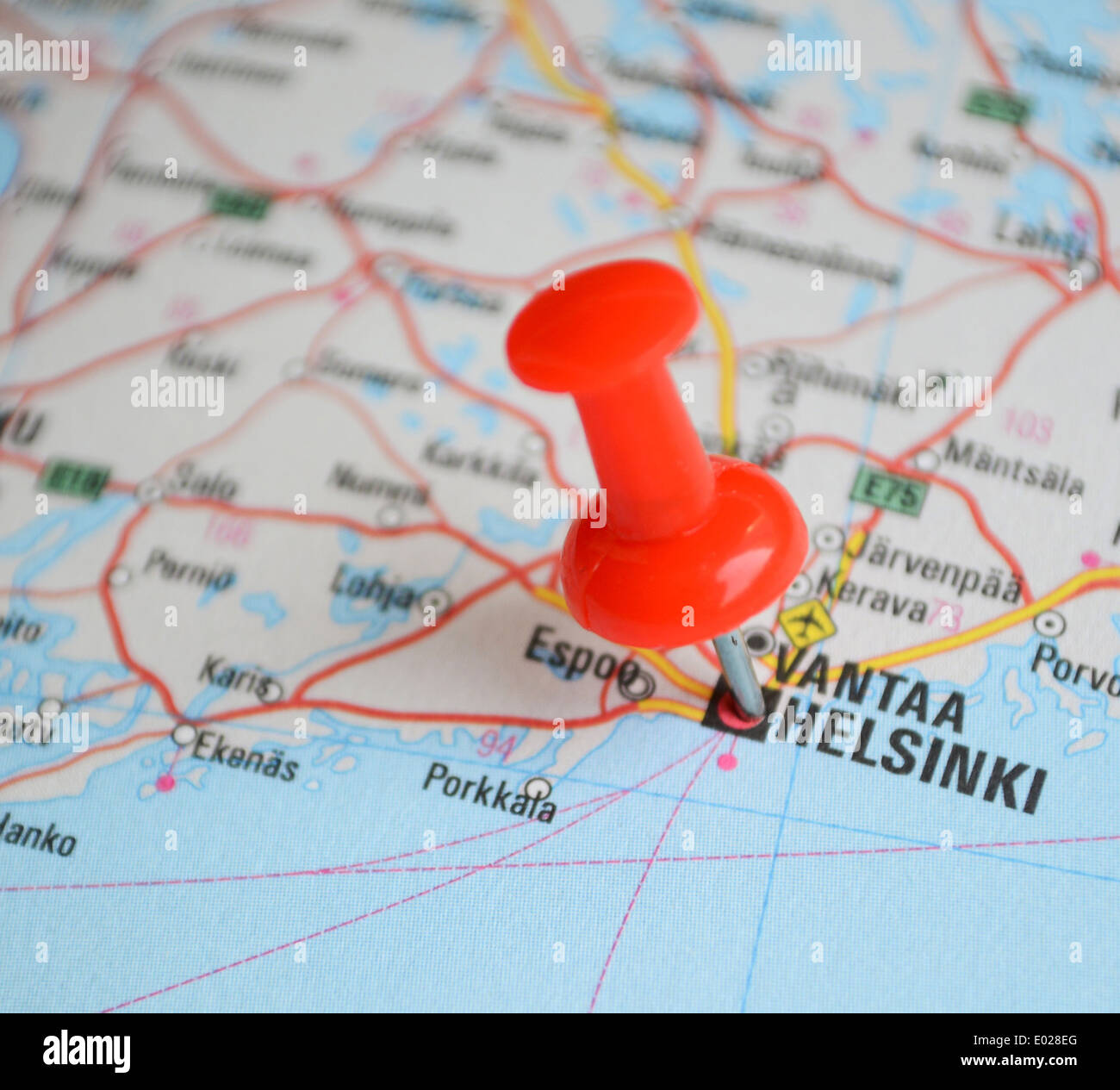 Helsinki map hi-res stock photography and images - Alamy