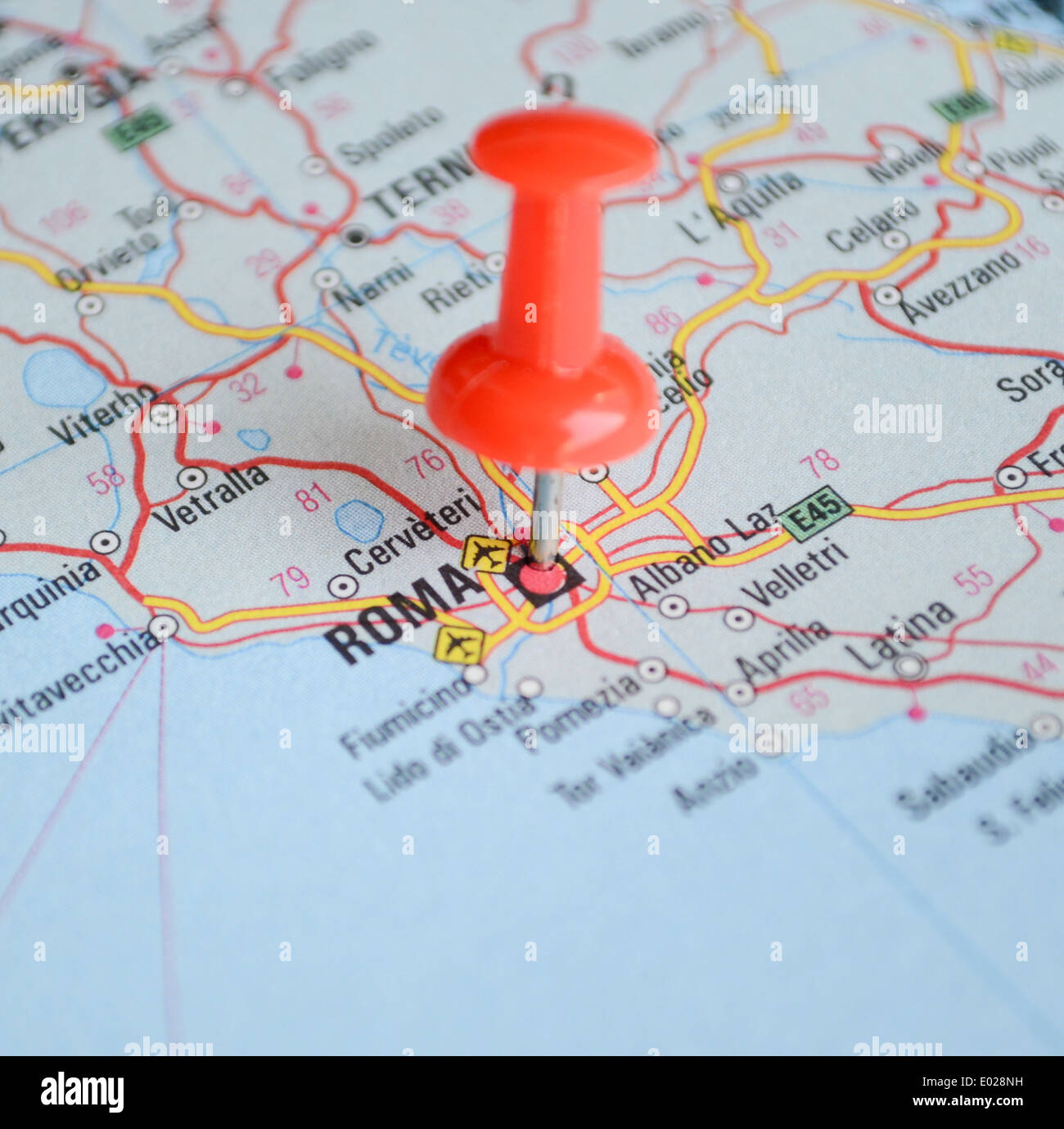 Map city rome map pin hi-res stock photography and images - Alamy