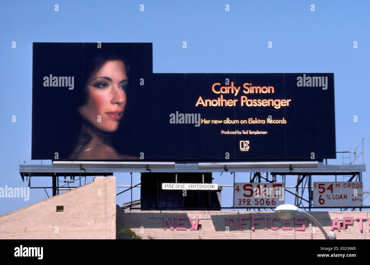 Carly Simon billboard on the Sunset Strip circa 1976 Stock Photo - Alamy