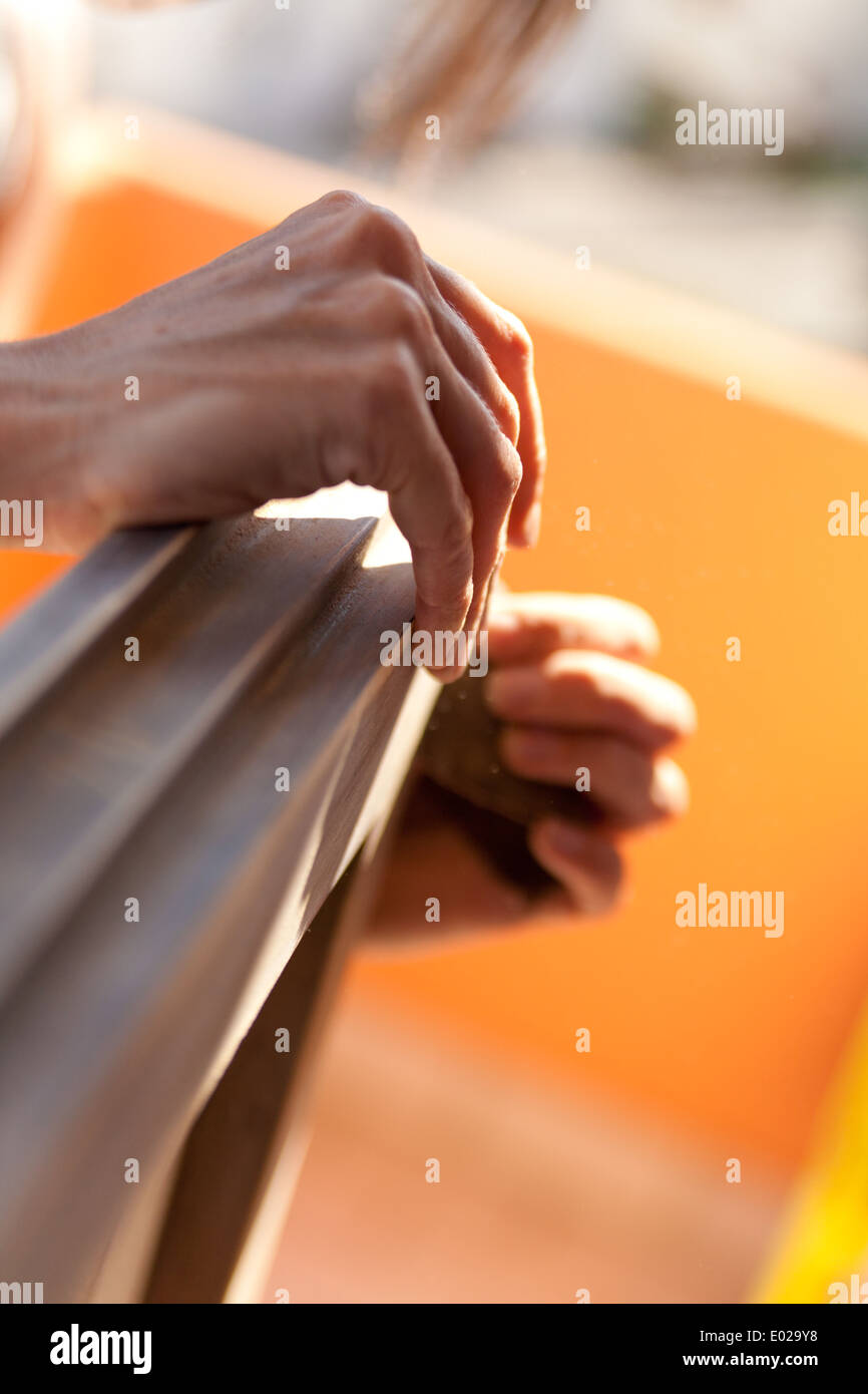 Sandpaper hands hi-res stock photography and images - Alamy