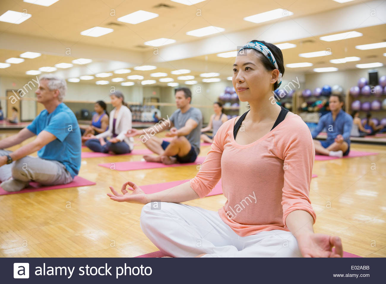 Group lotus position hi-res stock photography and images - Alamy