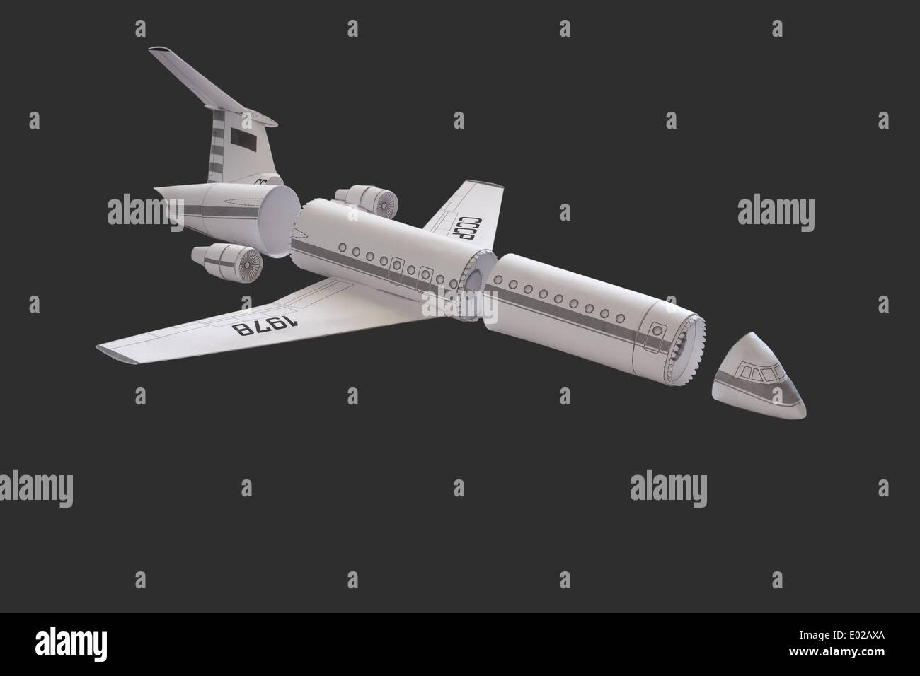 airplane, plane, model, isolated, aeroplane, paper, toy, white ...