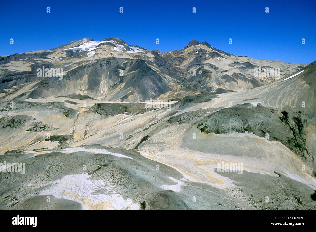 Mount Katmai and surrounding area viewed from the southwest showing ...
