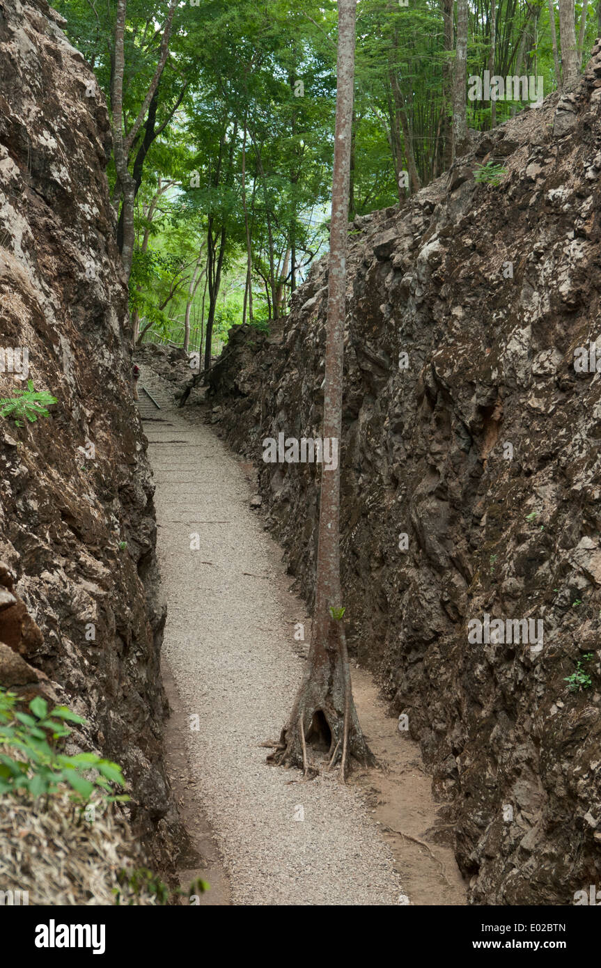 'Hellfire Pass' cutting on the Death Railway, Kanchanaburi, Thailand ...