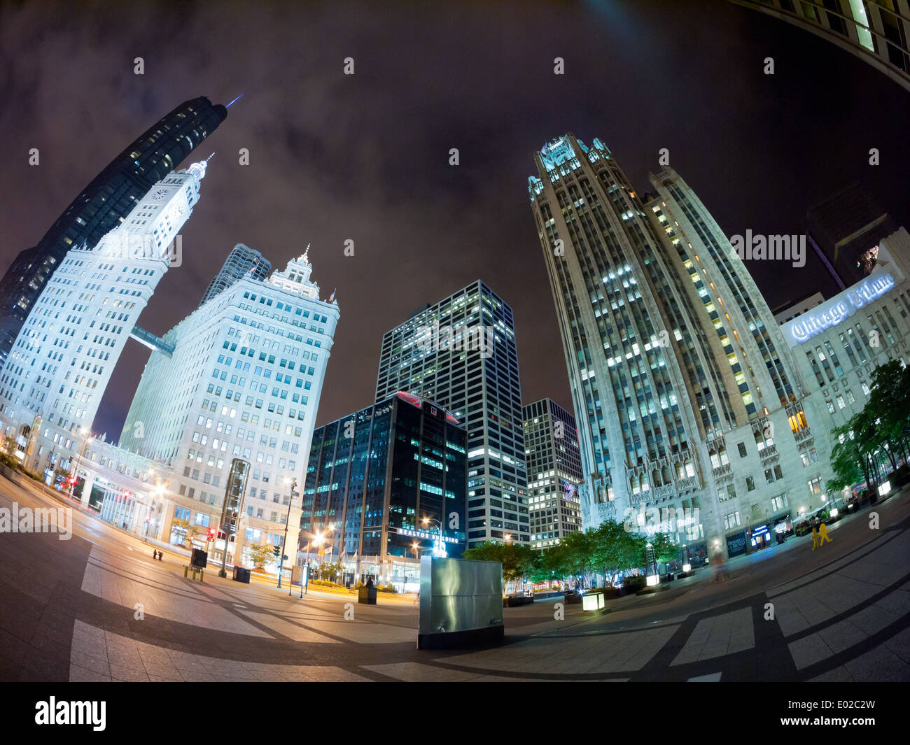 A fisheye view of the Trump International Hotel and Tower Chicago ...