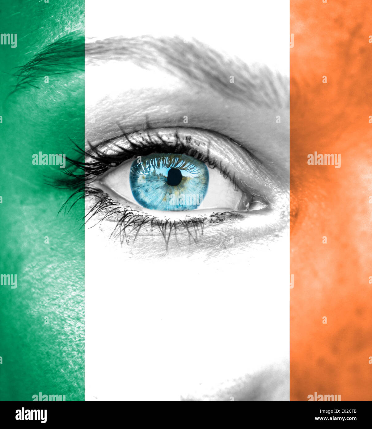 Irish flag face hi-res stock photography and images - Alamy