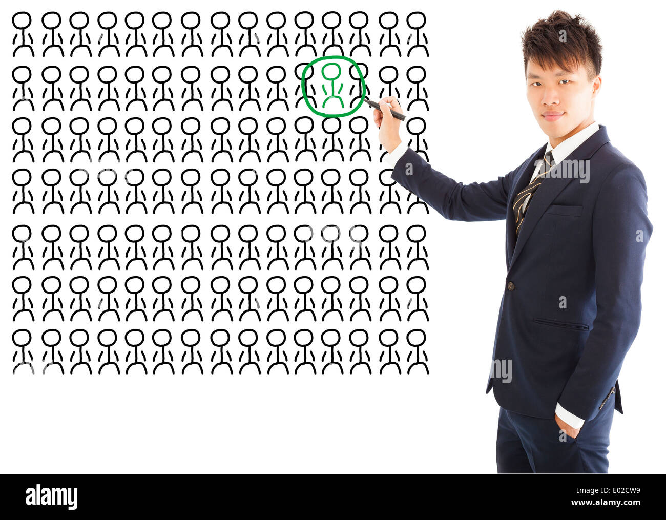 businessman choose a talent or right person Stock Photo - Alamy