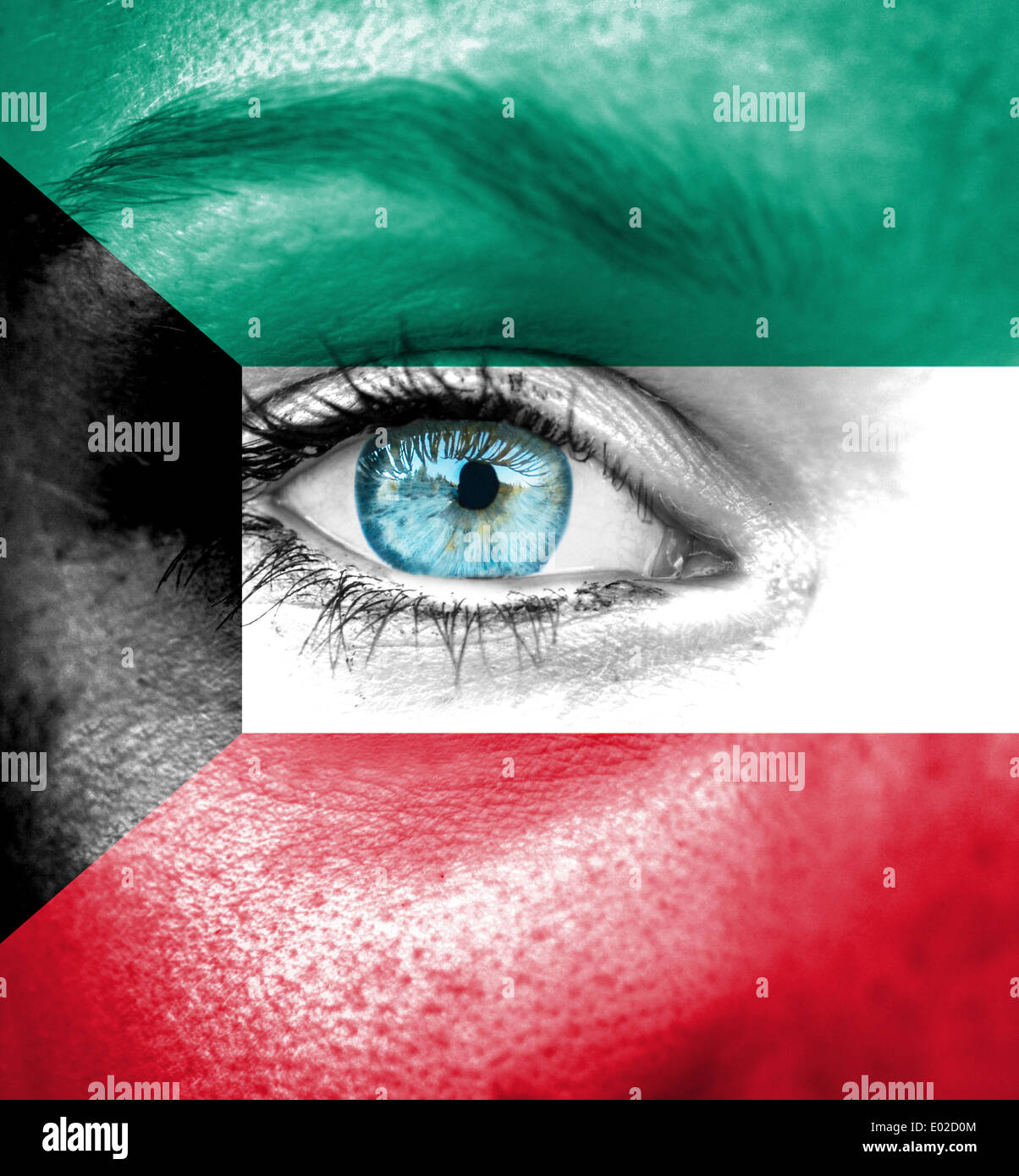 Kuwait painted flag hi-res stock photography and images - Alamy