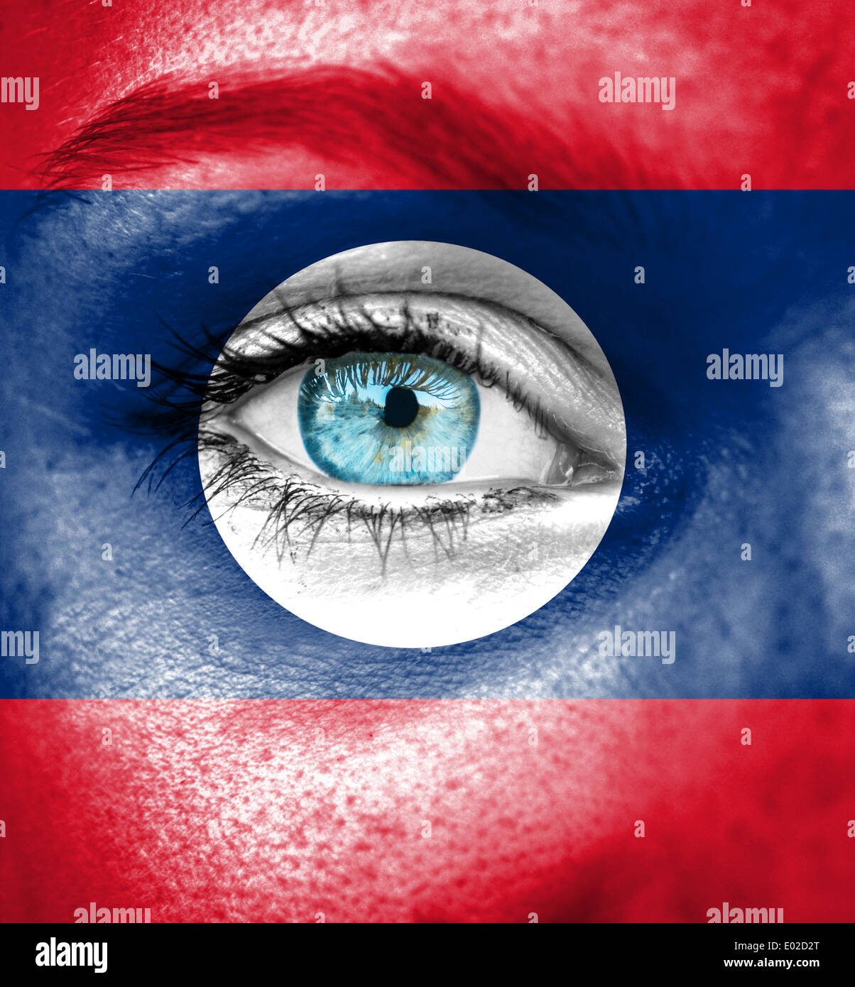 Laos painted flag hi-res stock photography and images - Alamy