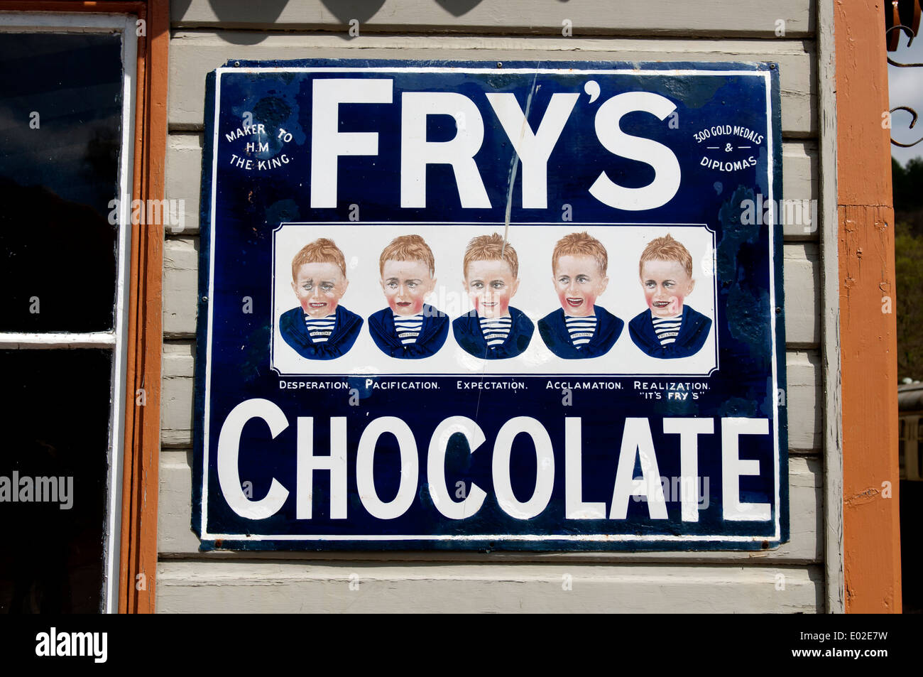 Fry`s Chocolate enamel sign Stock Photo - Alamy