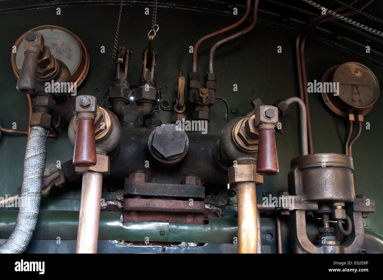 Cab interior detail of GWR Prarie tank steam locomotive 5541 at the ...