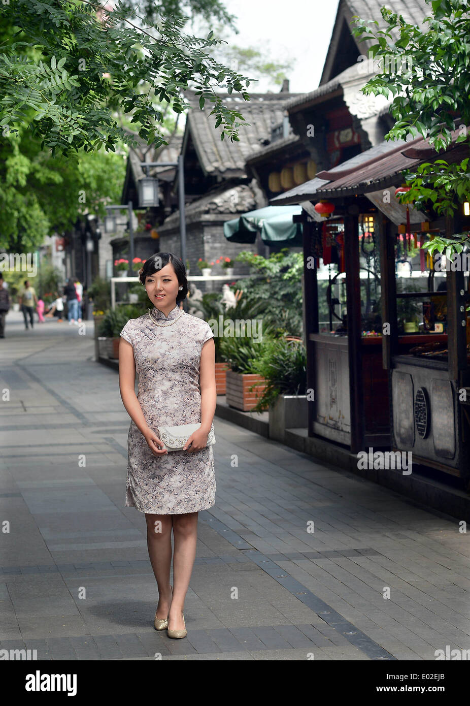 Chengdu, China's Sichuan Province. 29th Apr, 2014. A woman poses for ...