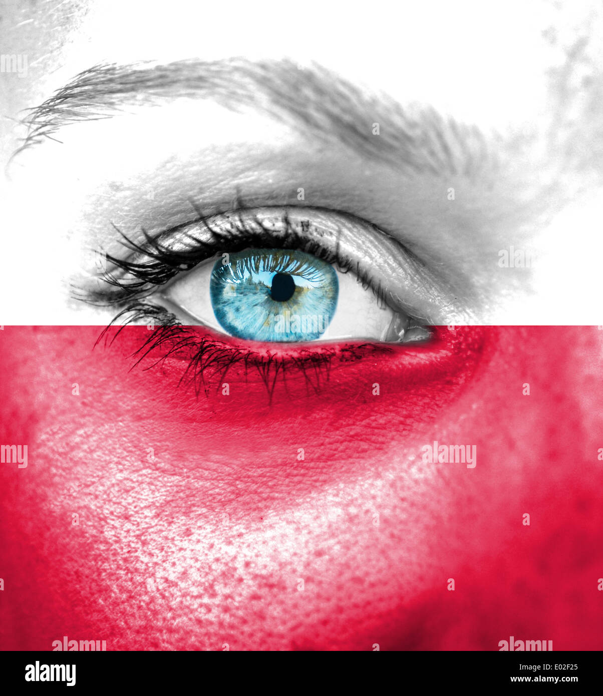 Polish soccer fan face painted hi-res stock photography and images - Alamy