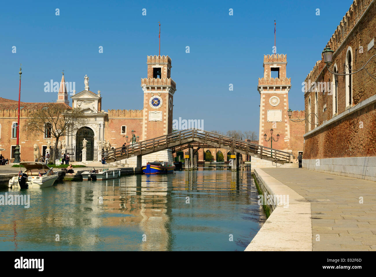 Entrance to the Arsenale, the Italian military naval base, Venice ...