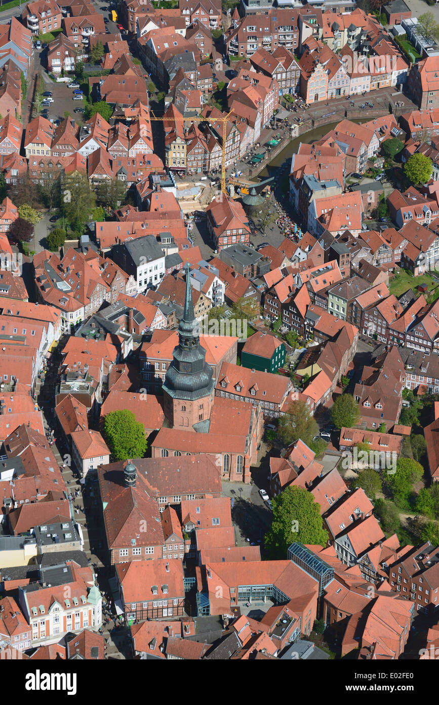 Aerial view, city centre, Stade, Lower Saxony, Germany Stock Photo - Alamy