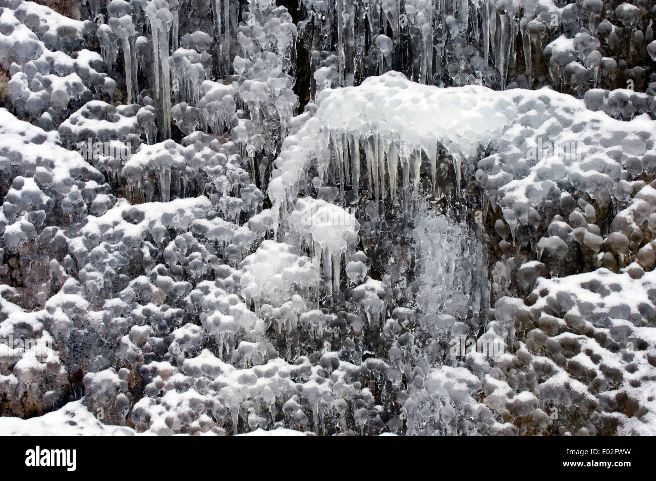 Ice structures, frozen waterfall, Tyrol, Austria Stock Photo - Alamy