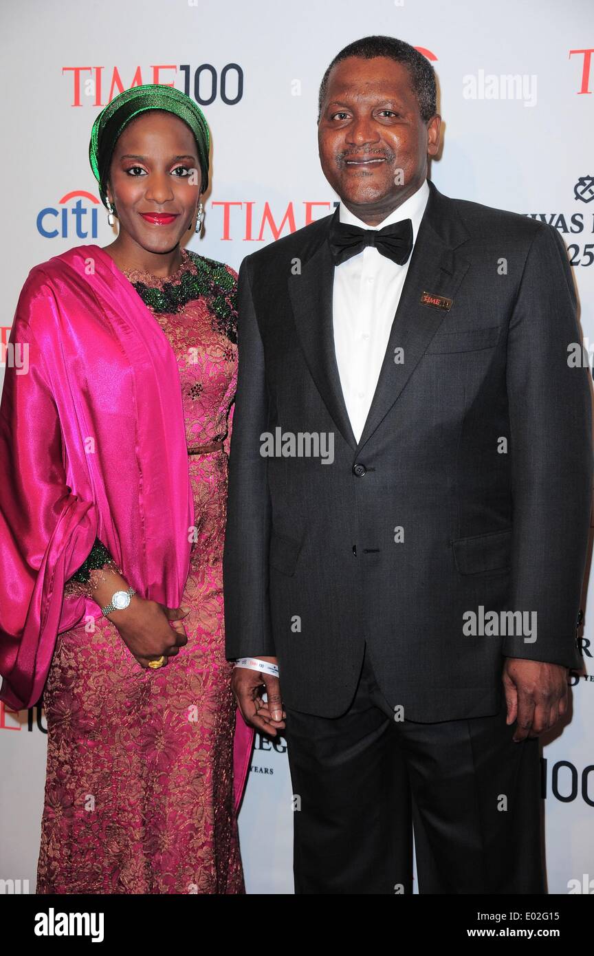 New York, NY, USA. 29th Apr, 2014. Halima Dangote, Aliko Dangote at ...