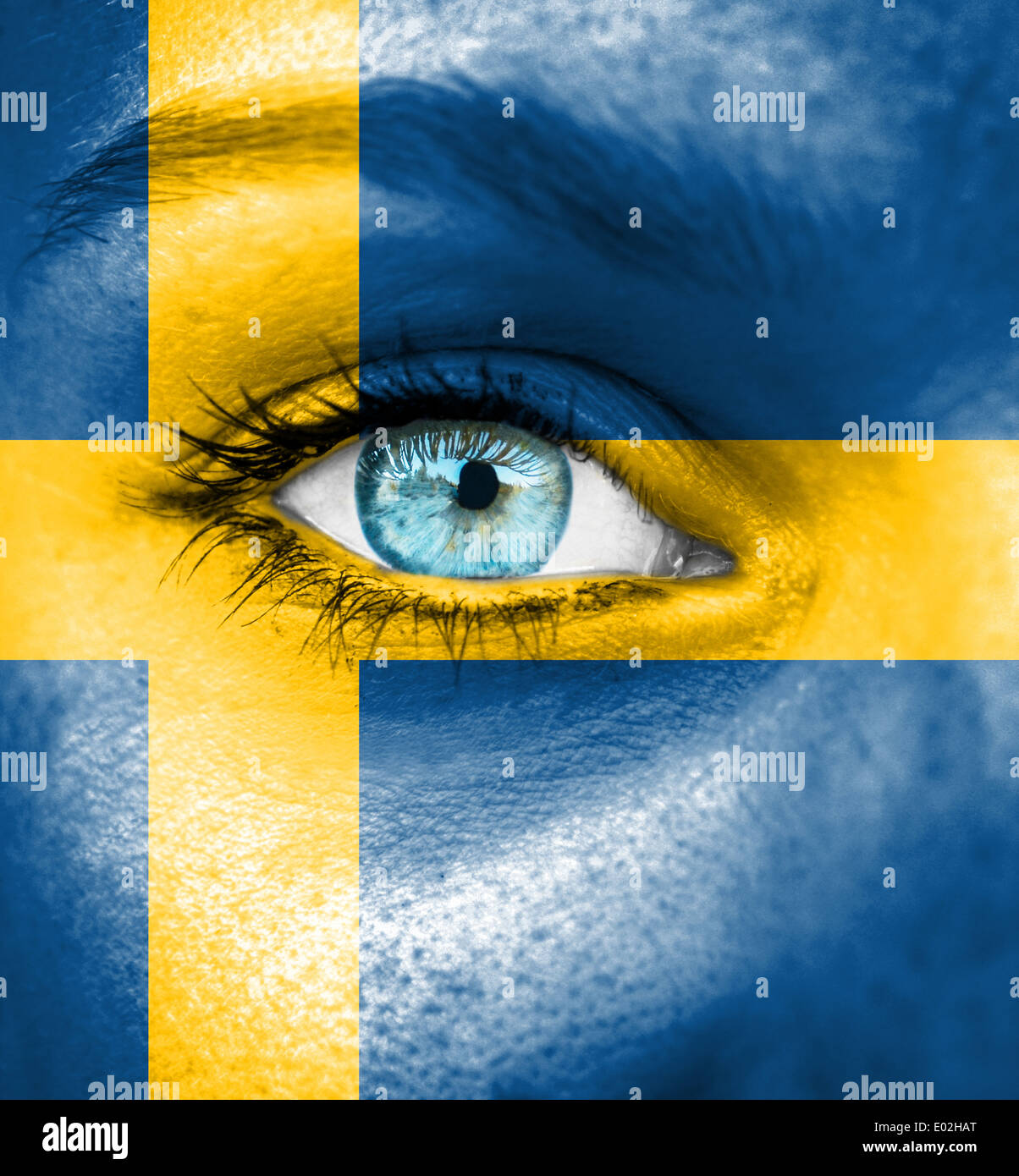Swedish flag face hi-res stock photography and images - Alamy