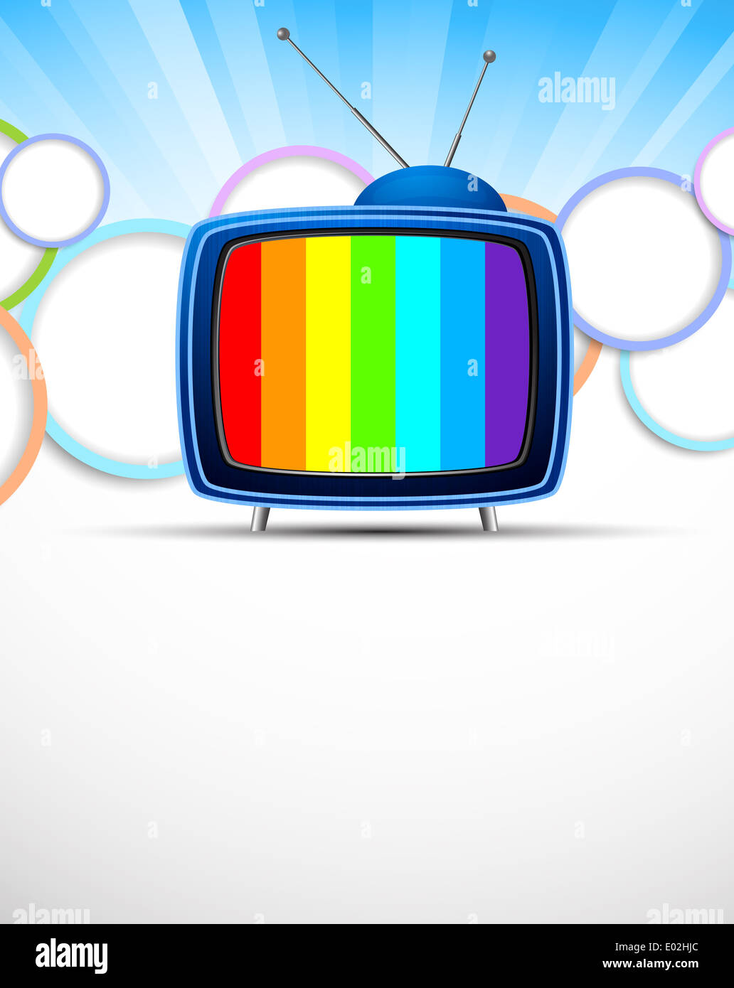 Bright background with tv. Abstract colorful illustration Stock Photo ...