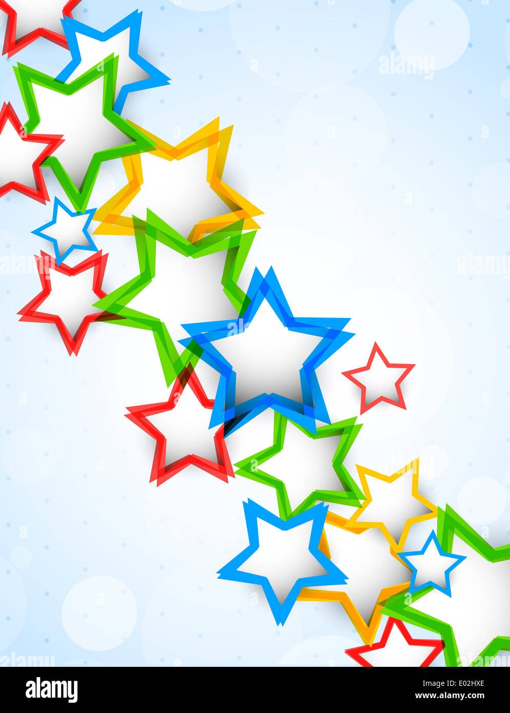Bright background with colorful stars. Abstract illustration Stock ...